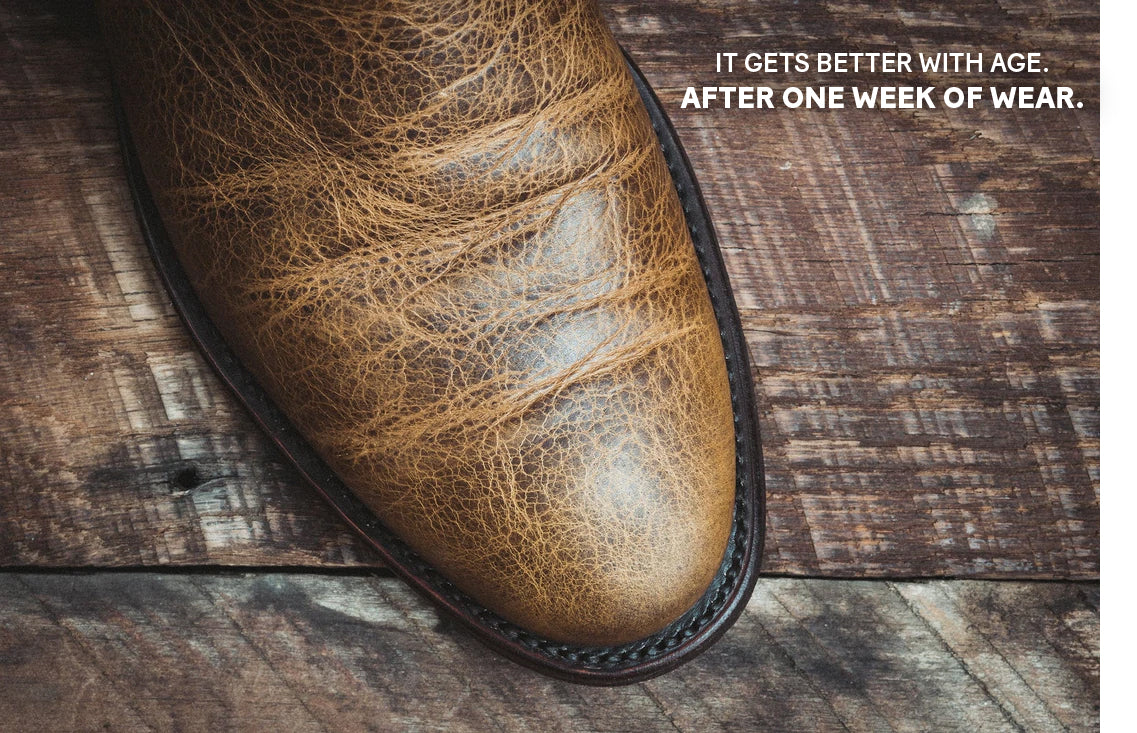 Handcrafted Zip Boots | West Coast Roper | American Bison